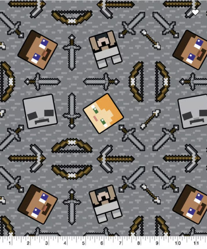 LC2902 Minecraft Pixel Toile – Monkey Mama Fabrics & More