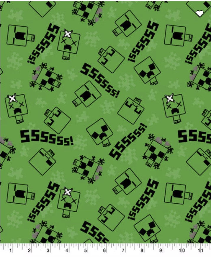 LC2903 Minecraft Chibi Creeper – Monkey Mama Fabrics & More