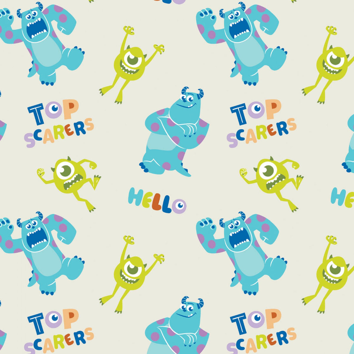 LC2563 Monsters Inc. Top Scarers Cream – Monkey Mama Fabrics & More