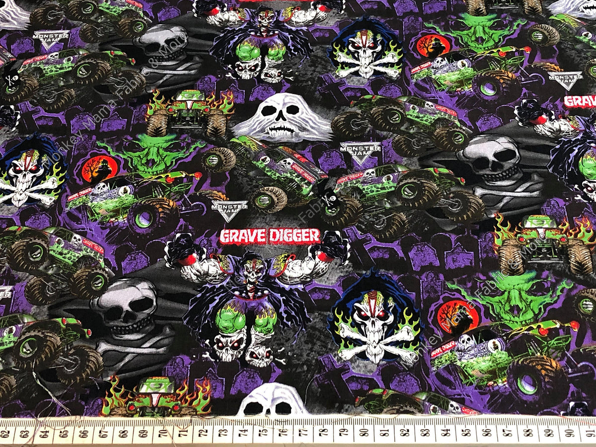 LC1420 Monster Jam - Grave Digger – Monkey Mama Fabrics & More