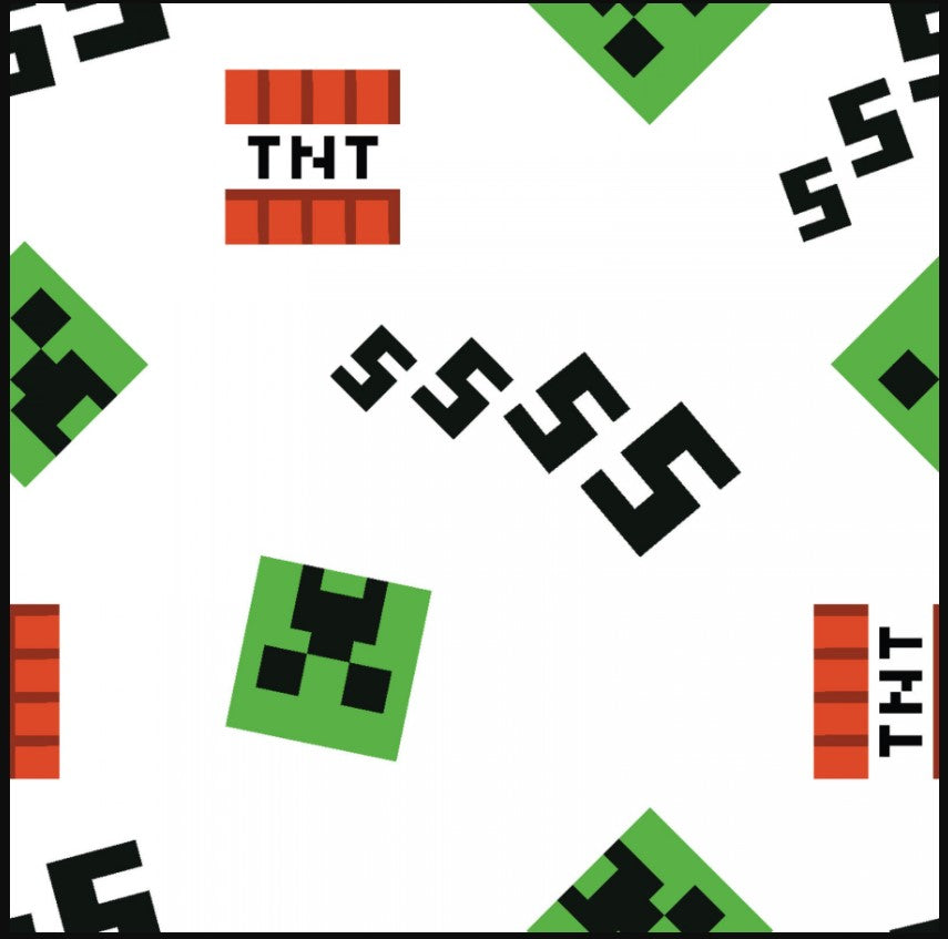 LC2077 Minecraft Creeper and Icons – Monkey Mama Fabrics & More