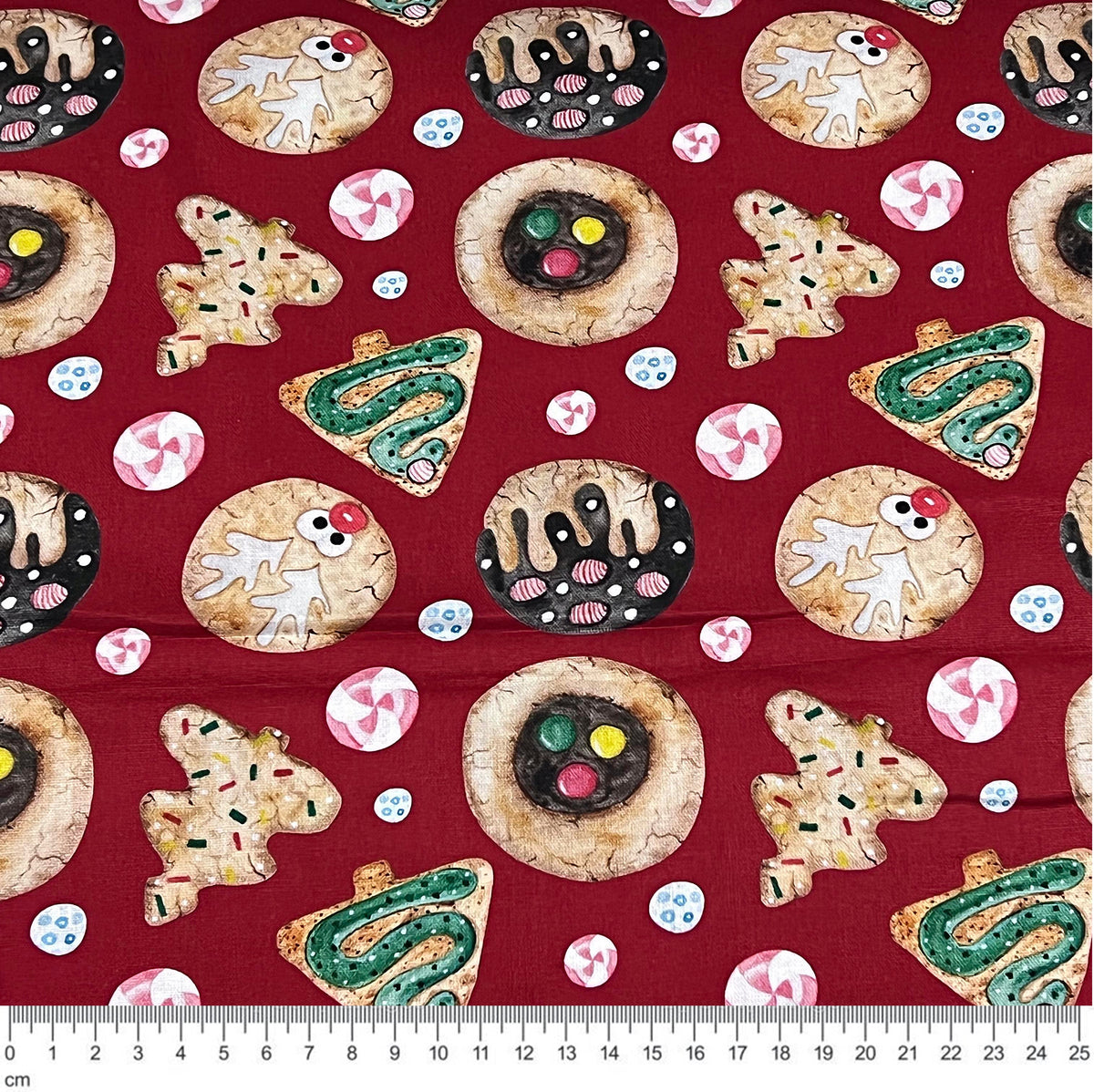N83 Christmas Cookies Red – Monkey Mama Fabrics & More